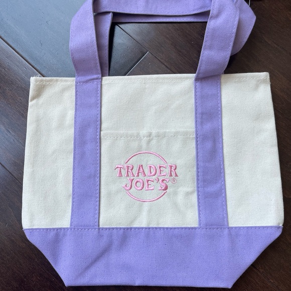 Trader Joe’s | Bags | Trader Joes Tote Bag Lavender Purple New Mini ...